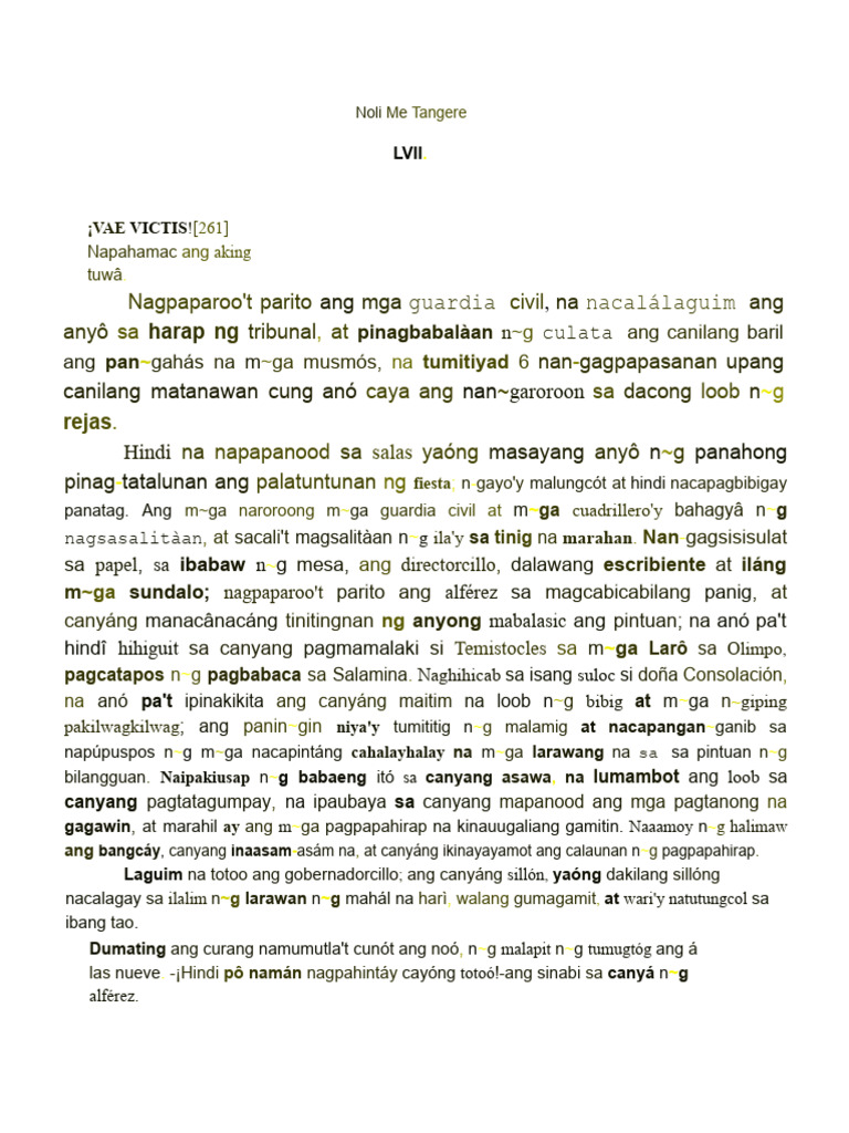 Noli Me Tangere - Kab 57 - Vae Victis | PDF