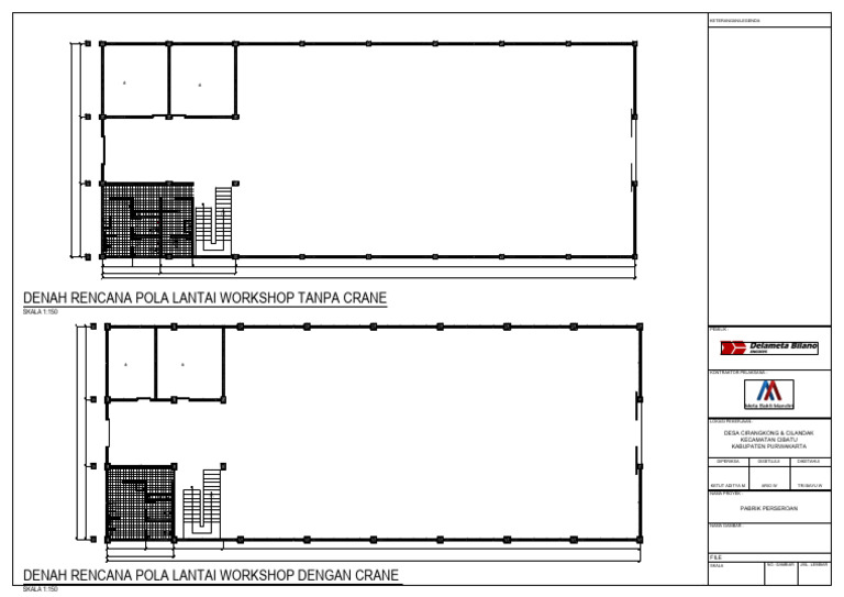 Shop Drawing Gedung Workshop PT - Meta Bakti Mandiri Ar-11 | PDF