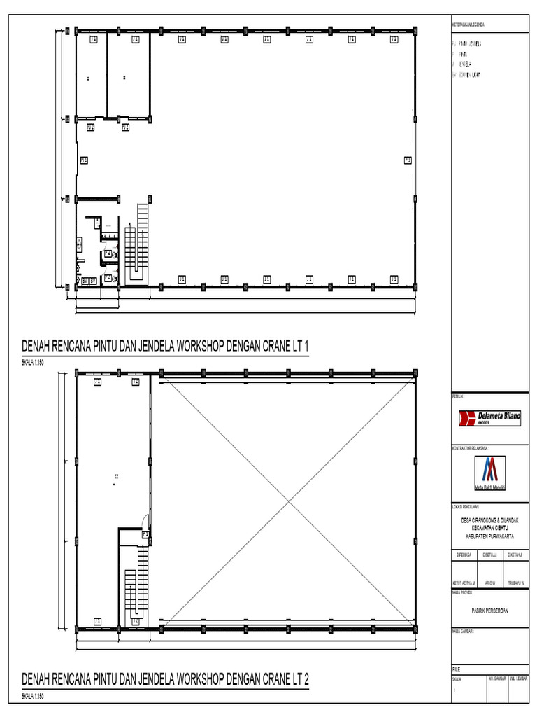 Shop Drawing Gedung Workshop PT - Meta Bakti Mandiri Ar-08 | PDF