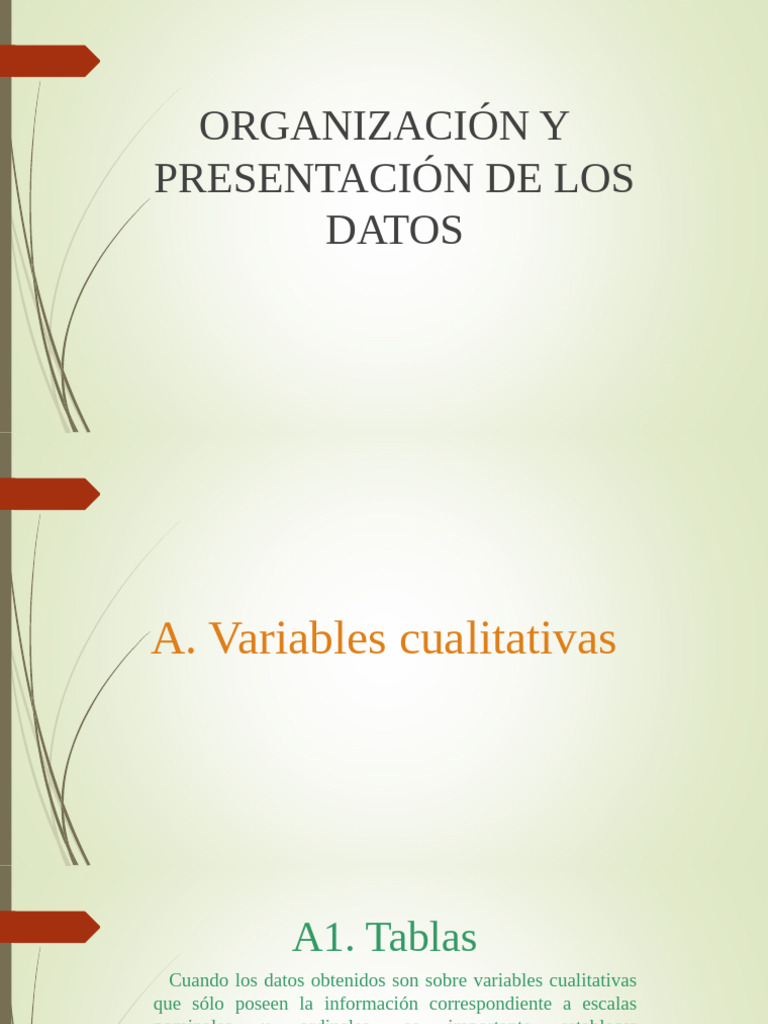 Presentación 2 (Organización y Presentación de Datos) Clase Del 29 y 30 de Octubre | PDF ...
