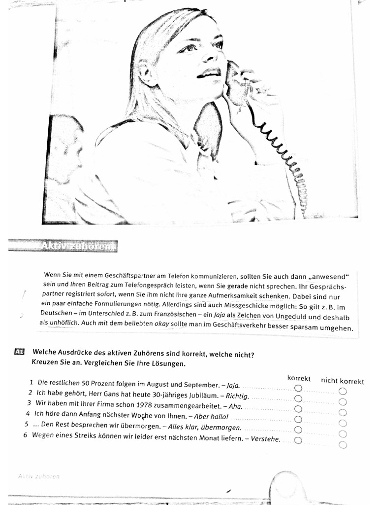 Lektion 9 Im Beruf - Telefontraining | PDF