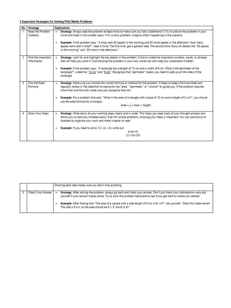 SBS PSLE Foundation Maths 2024 | PDF | Area