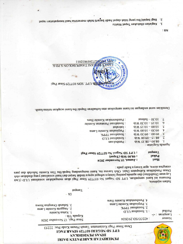 Undangan Rapat ULD | PDF