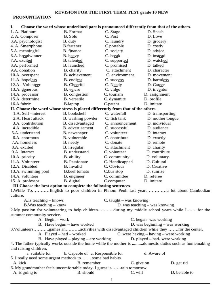 De Cuong Hoc Ky 1 Khoi 10 Thi Diem | PDF | Fitbit | Radio