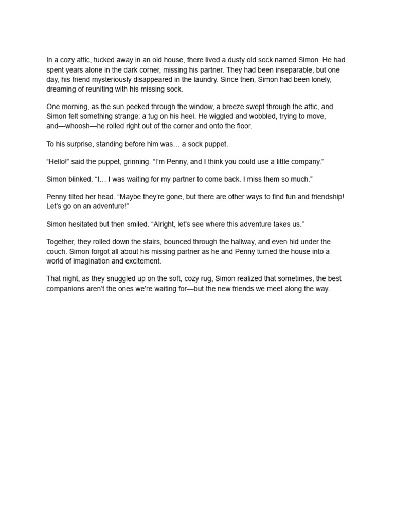 Simon The Sock | PDF