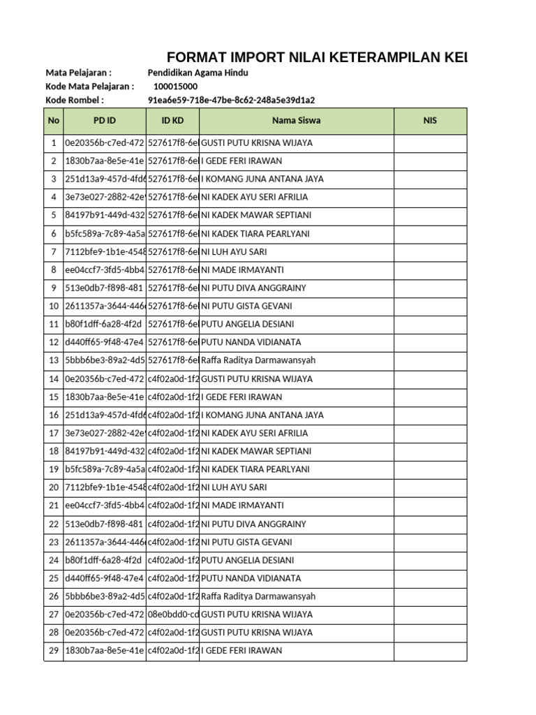 F - Ketermpl - $mapel (Kelas 6) | PDF