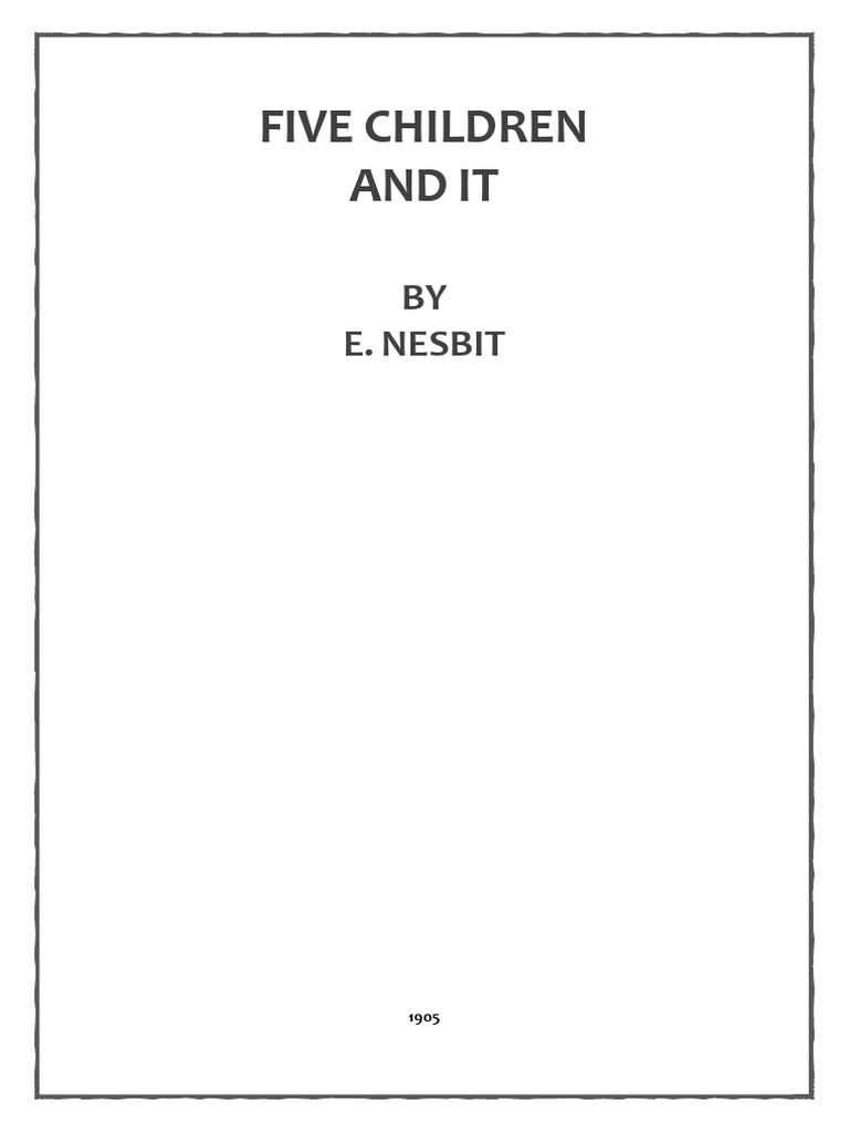 20 Five Children and It Autor Nesbit | PDF | Five Children And It