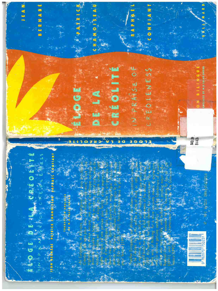 Chamoiseau Confiant Eloge de La Creolite | PDF