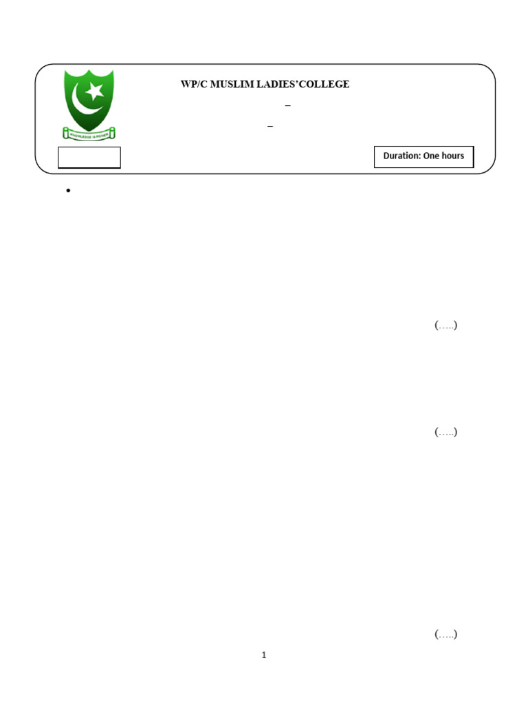 Term Test Paper 2021 Finalized | PDF | Debits And Credits | Corporations