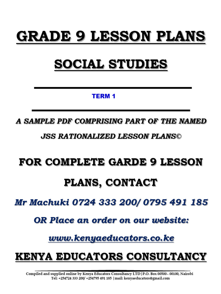 SST Grade 9 t1 Lesson Plans | PDF | Social Sciences | Learning