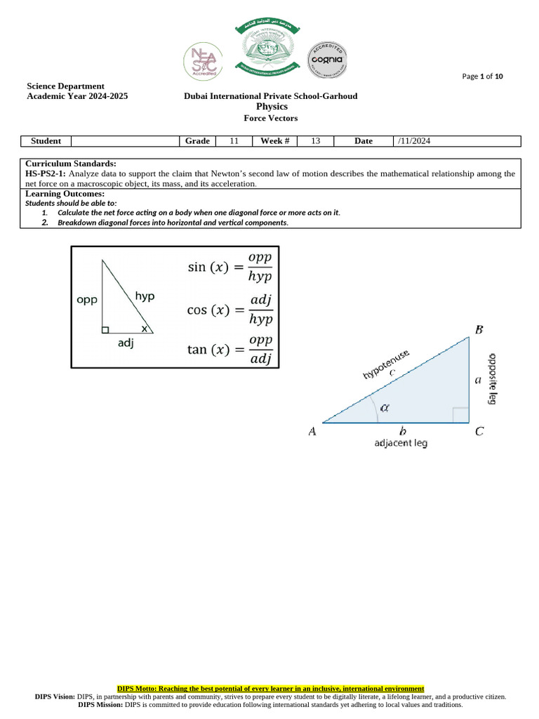 WK 13 Force Vectors B&C | PDF | Force | Mechanical Engineering