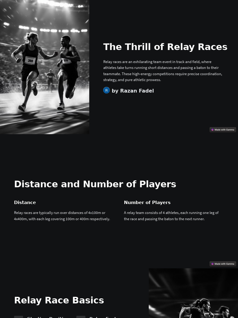 The Thrill of Relay Races | PDF | Athletics | Sport Of Athletics