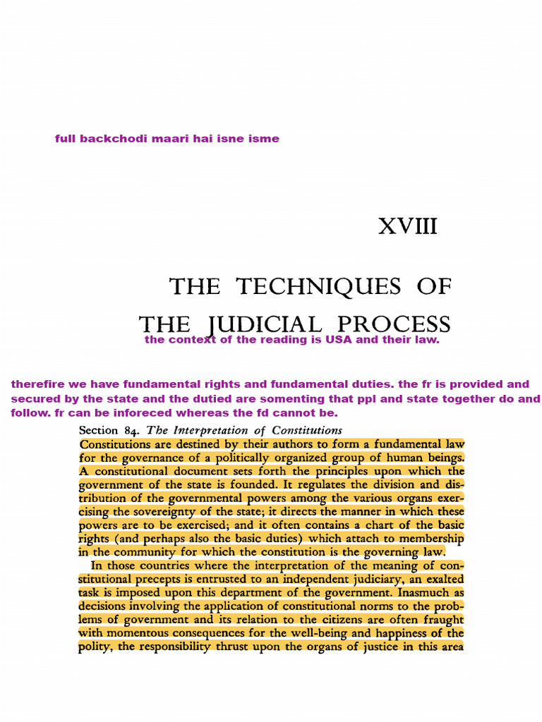 The Techniqes of Judicial Process | PDF | Statutory Interpretation ...