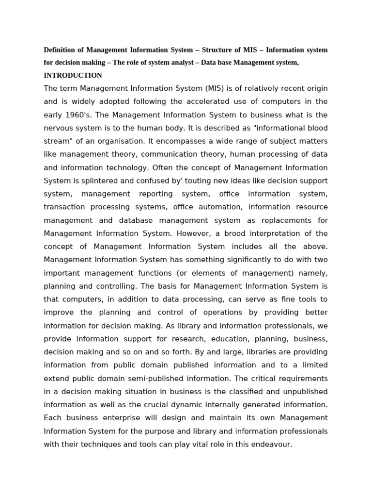 Understanding Management Information Systems | PDF | Databases ...