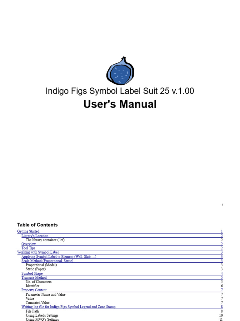 User's Manual For Indigo Figs Symbol Label Suit 25 v.1.00 (Met) | PDF ...