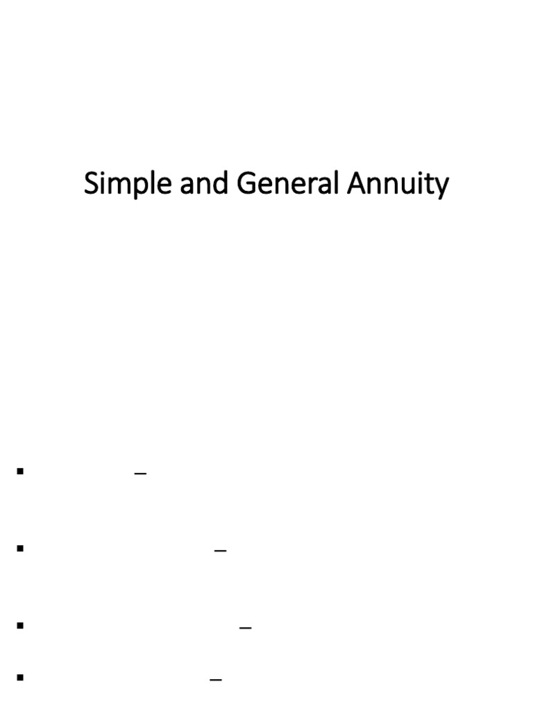 Understanding Simple and General Annuities | PDF | Interest | Present Value