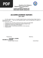 Accomplishment Report Template | PDF