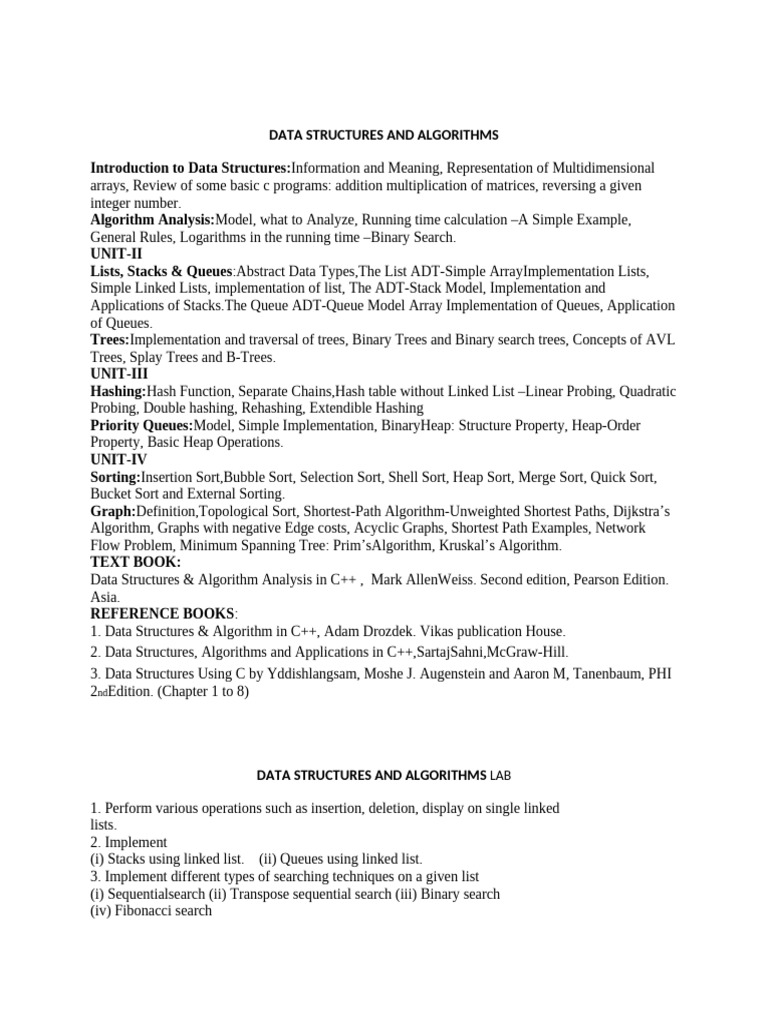 Data Structures & Algorithms Guide | PDF | Discrete Mathematics | Mathematical Relations