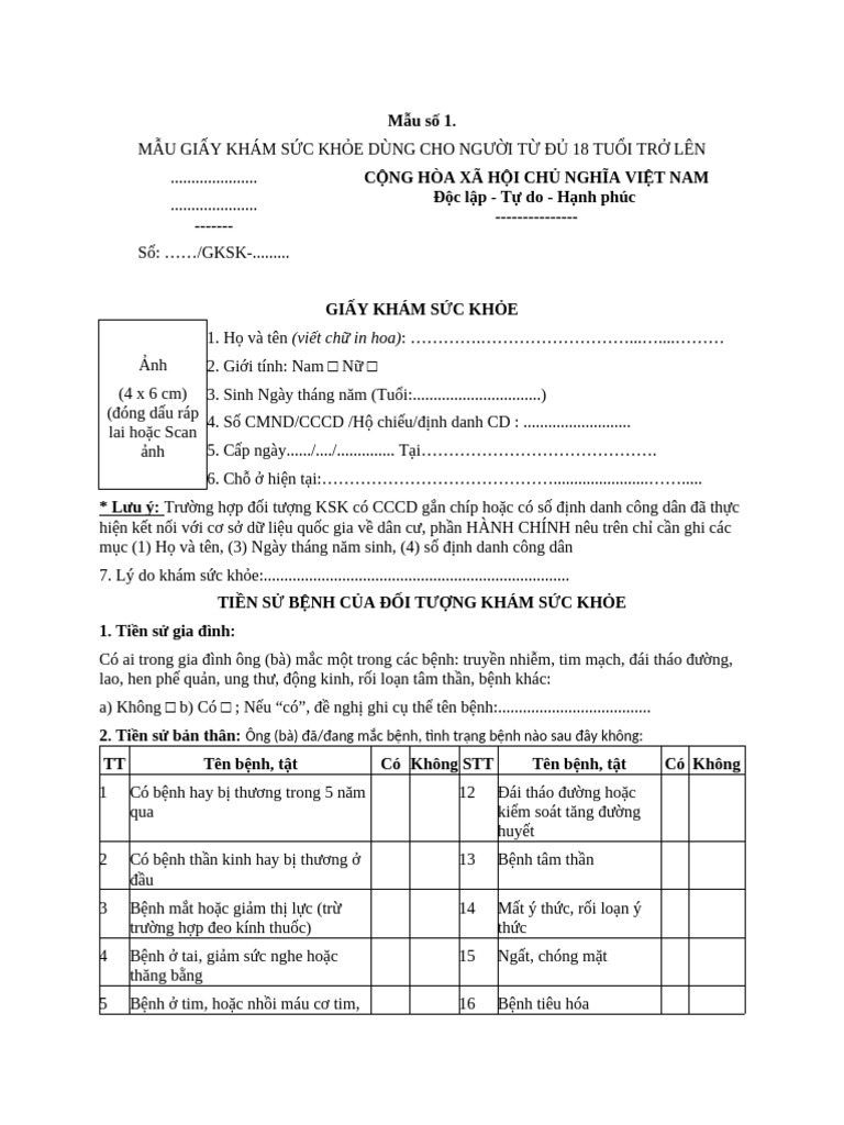 Mẫu số 1- PL XXIV | PDF