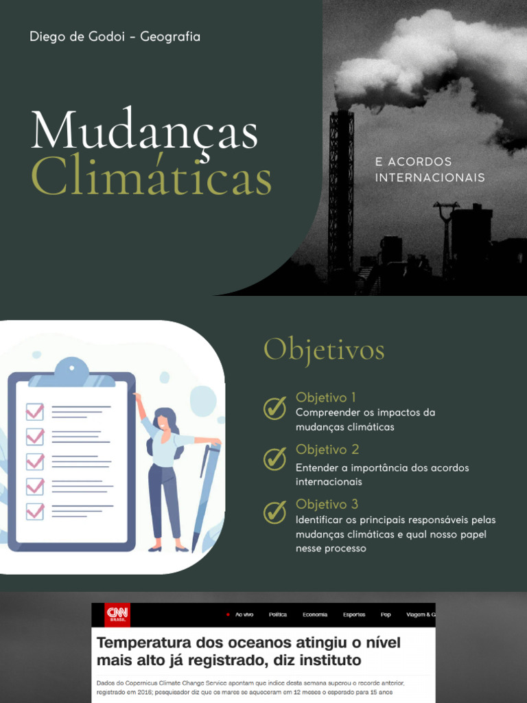 Impactos das Mudanças Climáticas e Acordos | PDF | Convenção-Quadro das ...