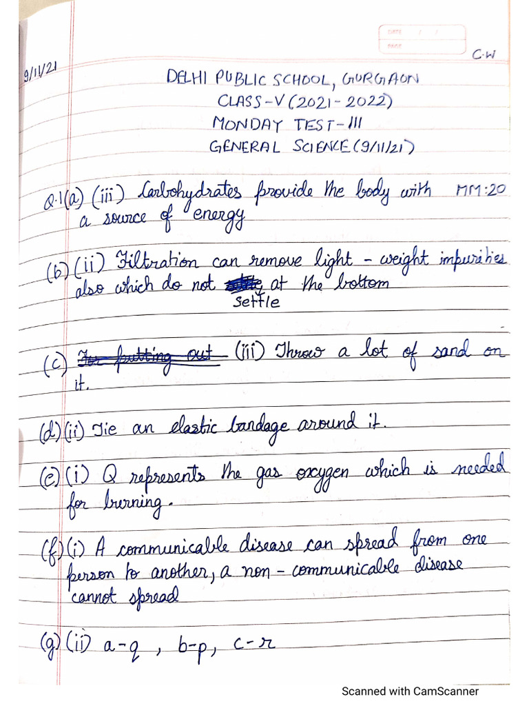 Anjani GSC Answer Sheet V M | PDF