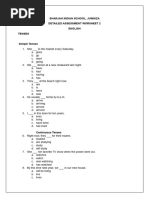Grade 11 - Tenses Worksheet & Answer Key | PDF | Grammatical Tense | Subject (Grammar)