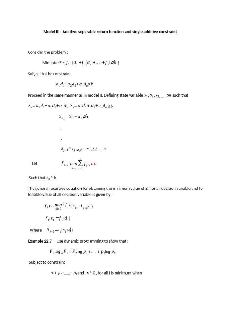 Model Iii Pdf Mathematical Objects Applied Mathematics