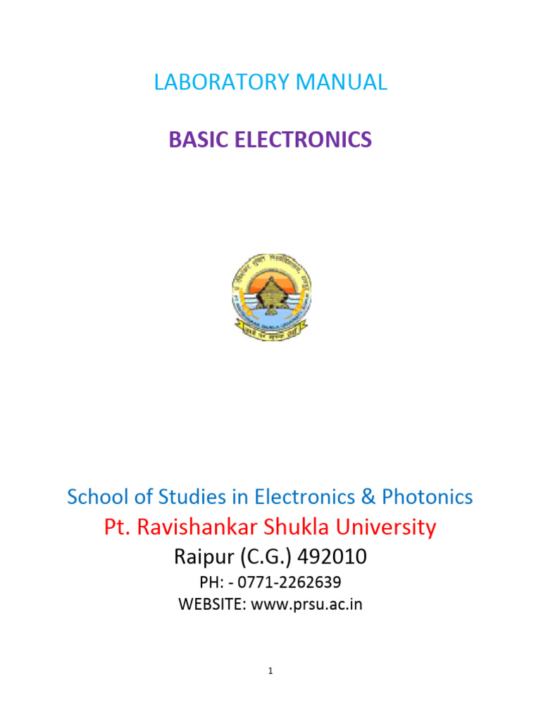 Laboratory Manual Laboratory Manual Laboratory Manual: Basic ...