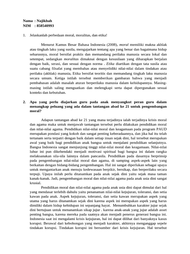 Tugas 2 Metode Pengembangan Moral Dan Nilai Agama | PDF