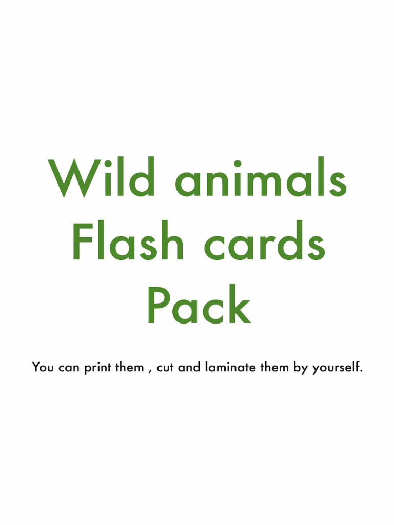 Wild Animals Flashcards | PDF