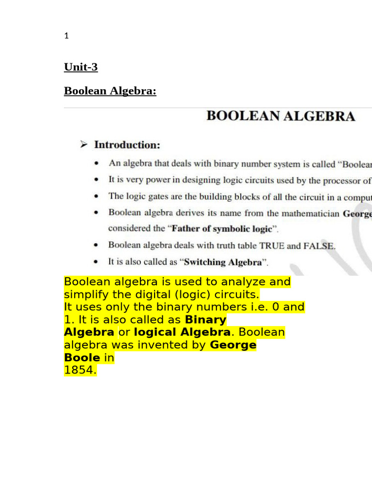 Boolean Algebra and Logic Gates Explained | PDF | Logic Gate | Logic
