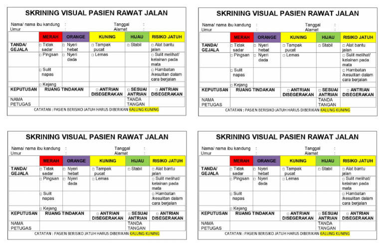 SKRINING VISUAL PASIEN RAWAT JALAN - Cetak | PDF
