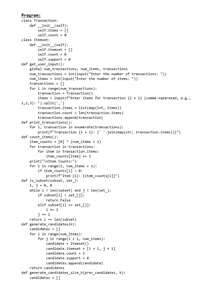 Apriori Pdf Algorithms Algorithms And Data Structures