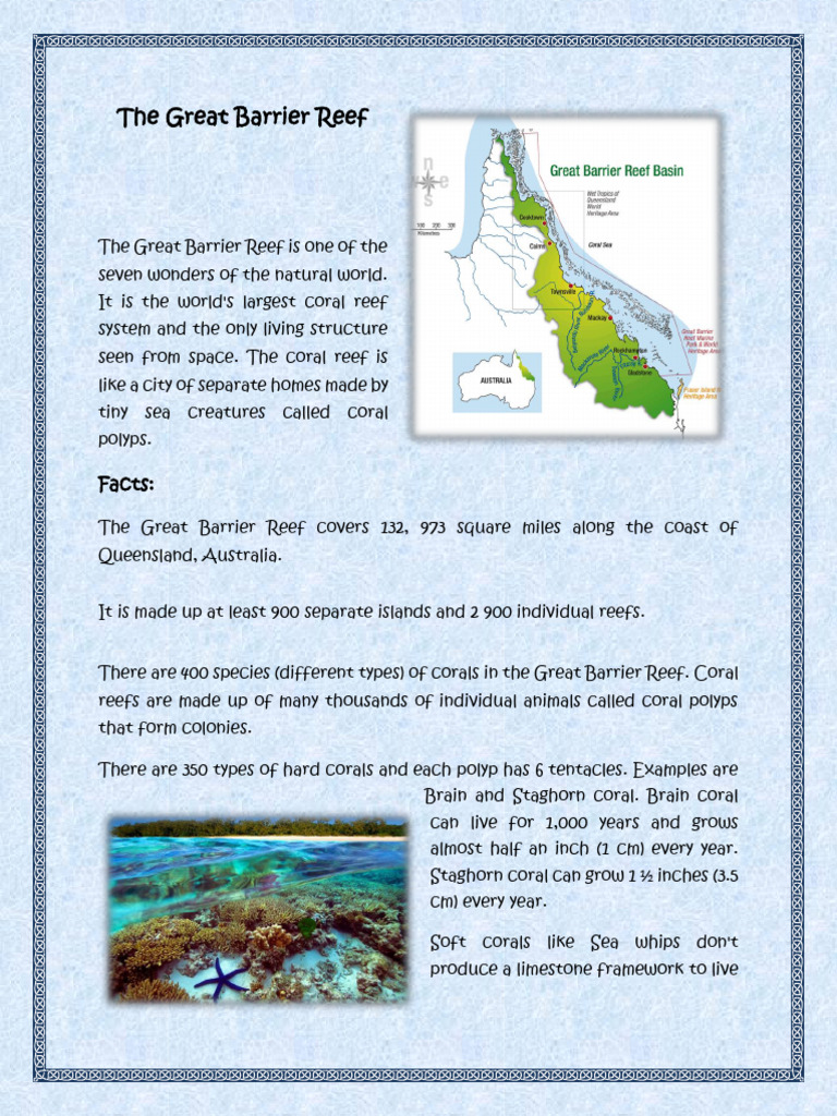 The Great Barrier Reef - 64387 | PDF | Coral | Coral Reef