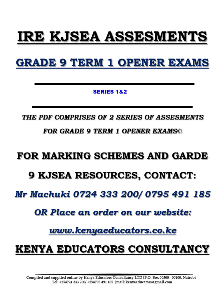 Ire Grade 9 Term 1 Opener Exams s1&2 | PDF | Abrahamic Religions | Sharia