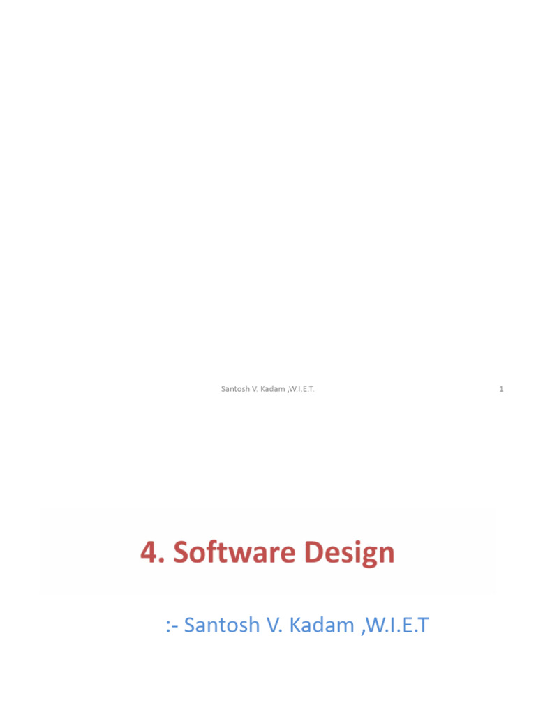 Module 4.0 Sofware Design | PDF | Parameter (Computer Programming) | Programming