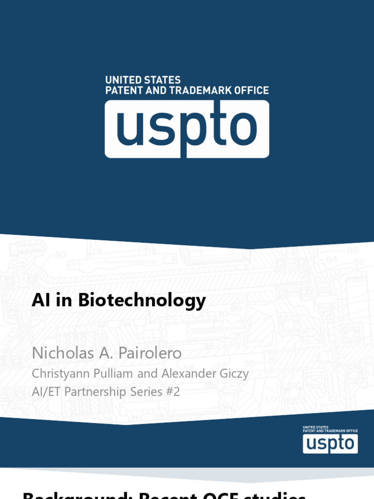 Artificial Intelligence in Biotechnology | PDF | Biotechnology | Patent