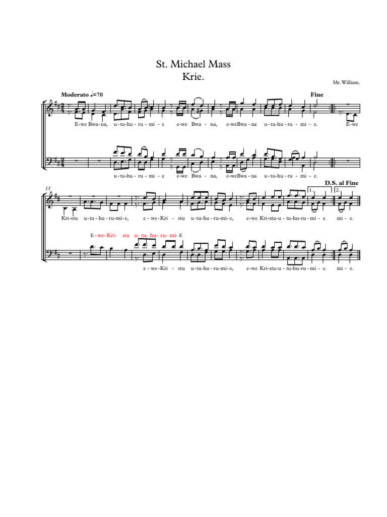 ST Michael Mass | PDF