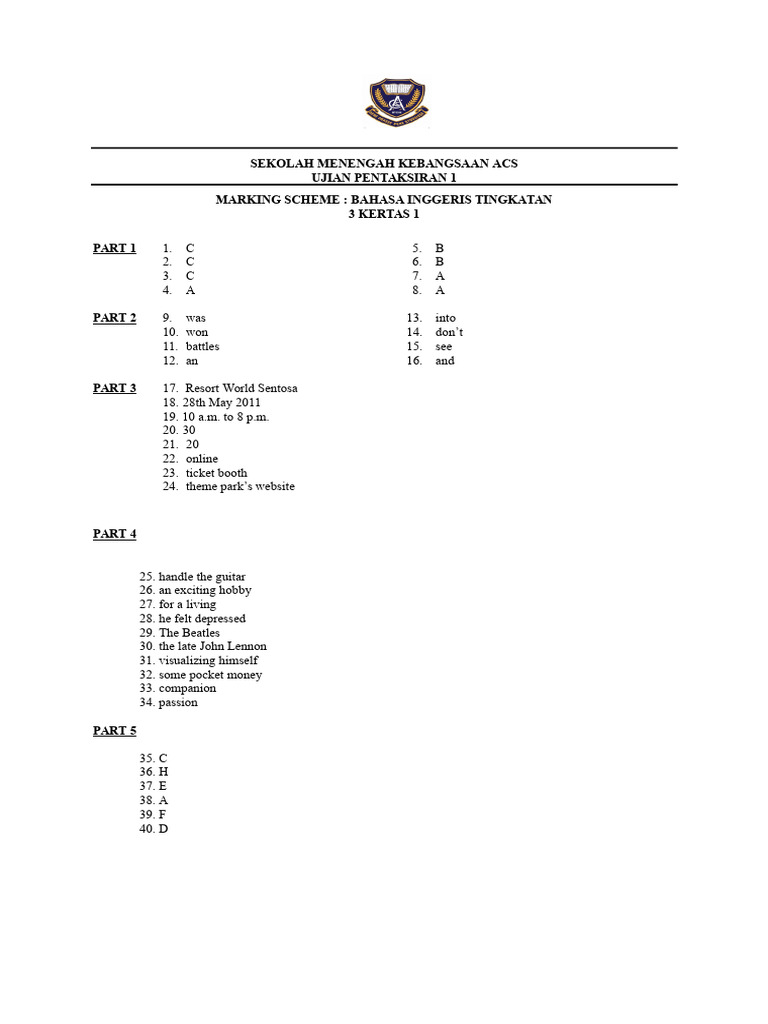 Answer Scheme Form 3.docx-1 | PDF