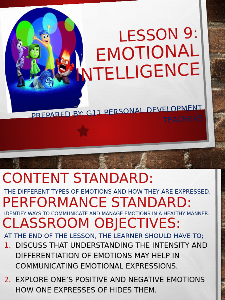 Emotional Intelligence Lesson Plan | PDF | Emotional Intelligence | Mind