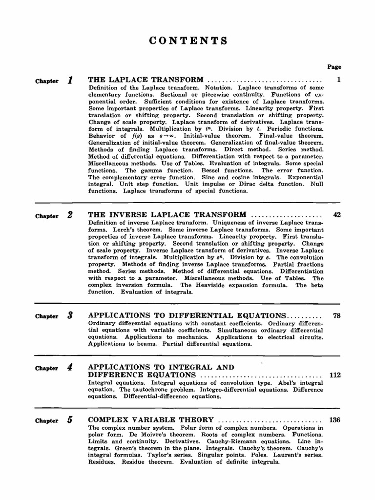 Chapter-1 (Laplace Transform) | PDF | Laplace Transform | Equations