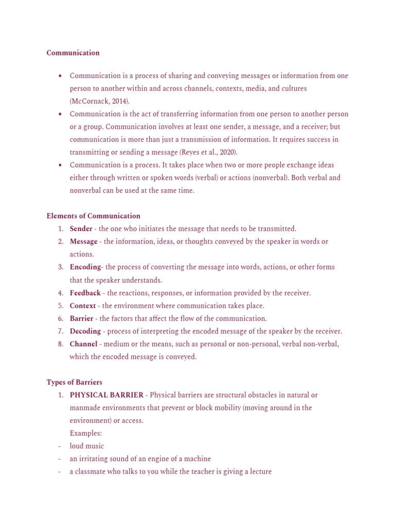 Oral Communication Reviewer | PDF | Communication | Nonverbal Communication
