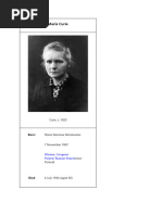 Marie Curie A Pioneer in Science and Discovery | PDF