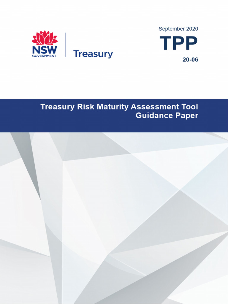 Treasury Risk Maturity Assessment Tool Guidance Paper2020 | PDF | Risk ...