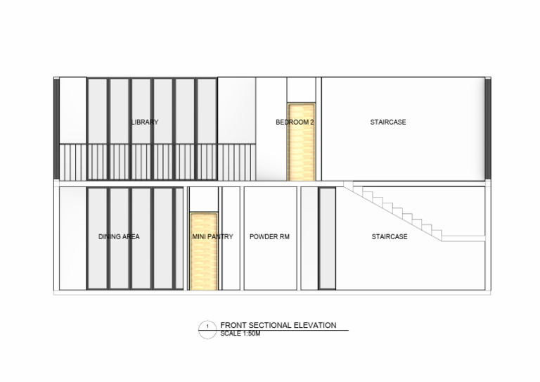 1 Front Sectional Elevation - Rendered | PDF