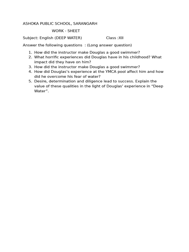 Worksheet 12 English | PDF