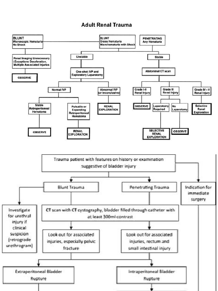 Penetrating Trauma Flowchart | PDF