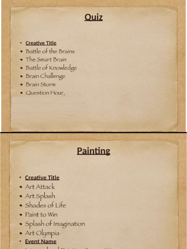 Creative Title For Notice | PDF