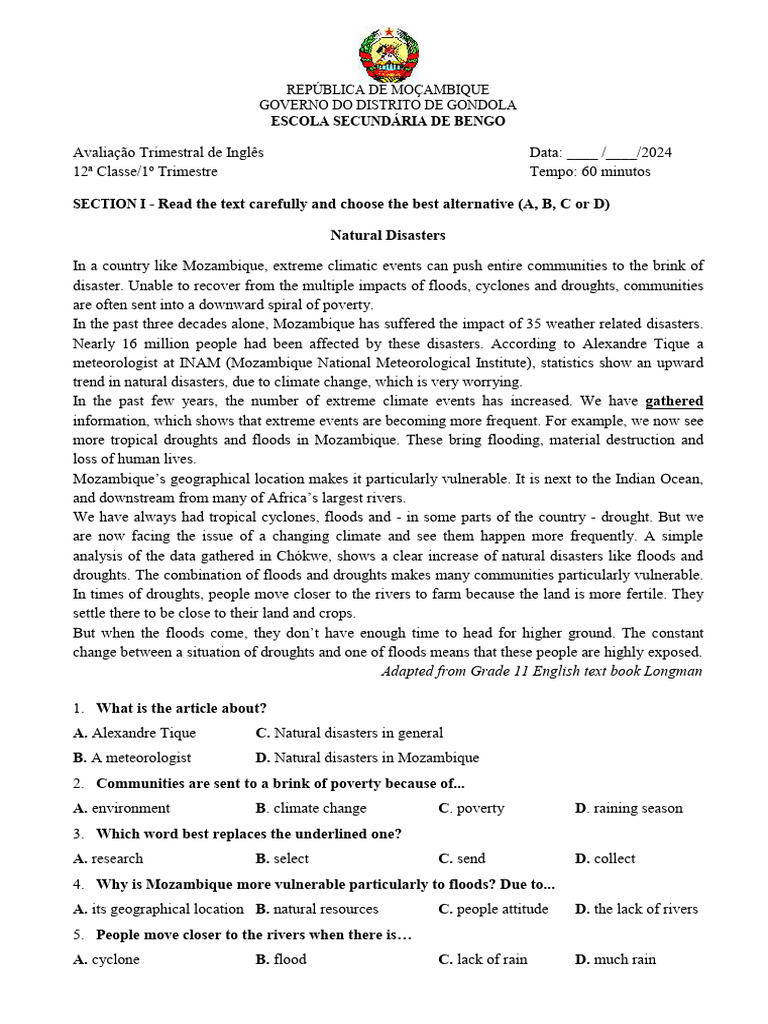 AT Proposta-G12-Tri III 2024 | PDF | Drought | Flood