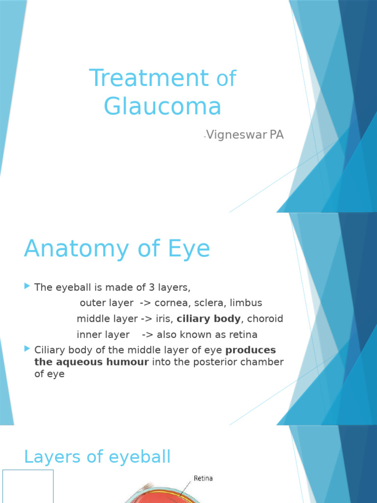 Treatment of Glaucoma | PDF | Glaucoma | Human Eye